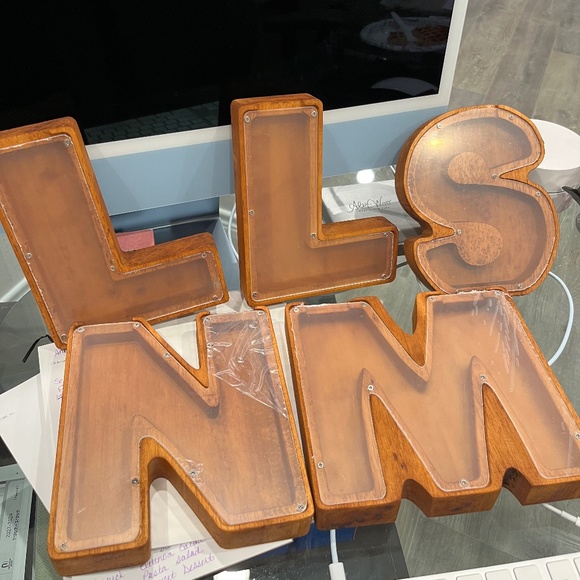 Other | Five Wooden Initial Banks All Five Just 2 Lower Price | Poshmark
